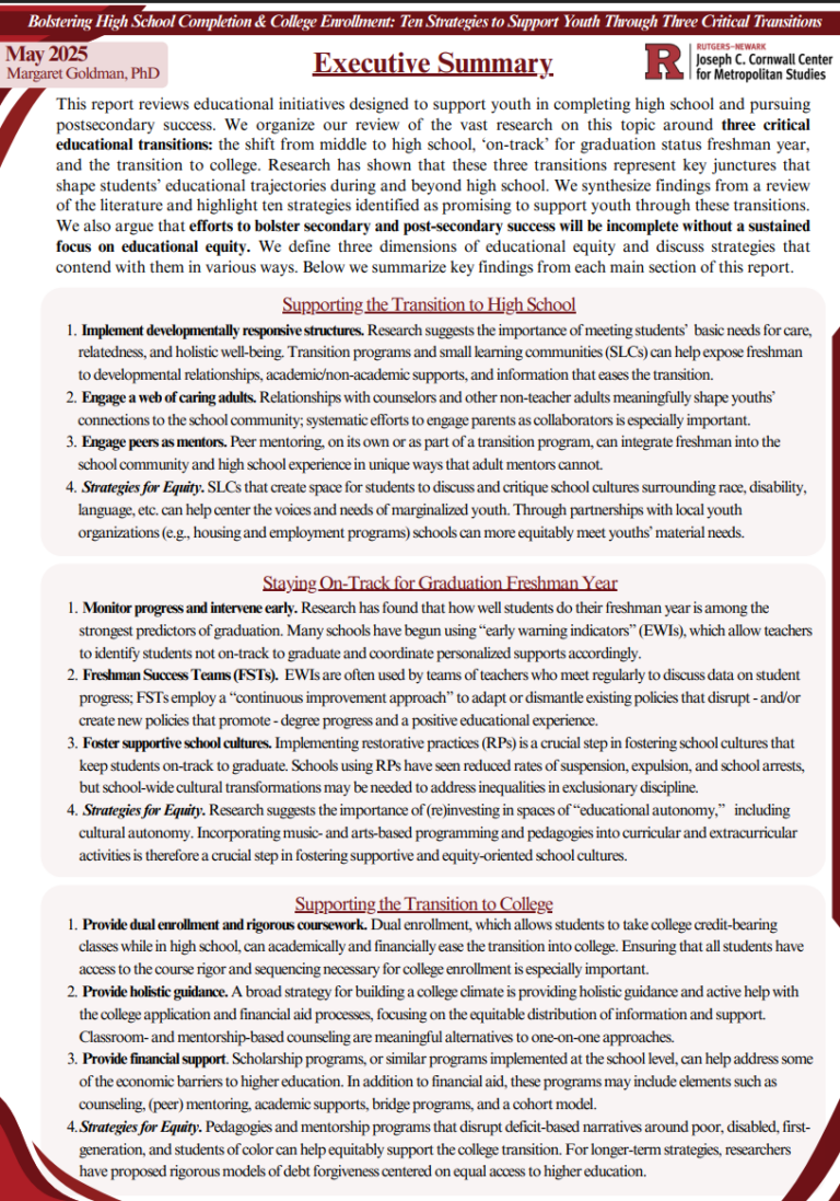 Graduation and Postsecondary Pathways Project - Joseph C. Cornwall ...